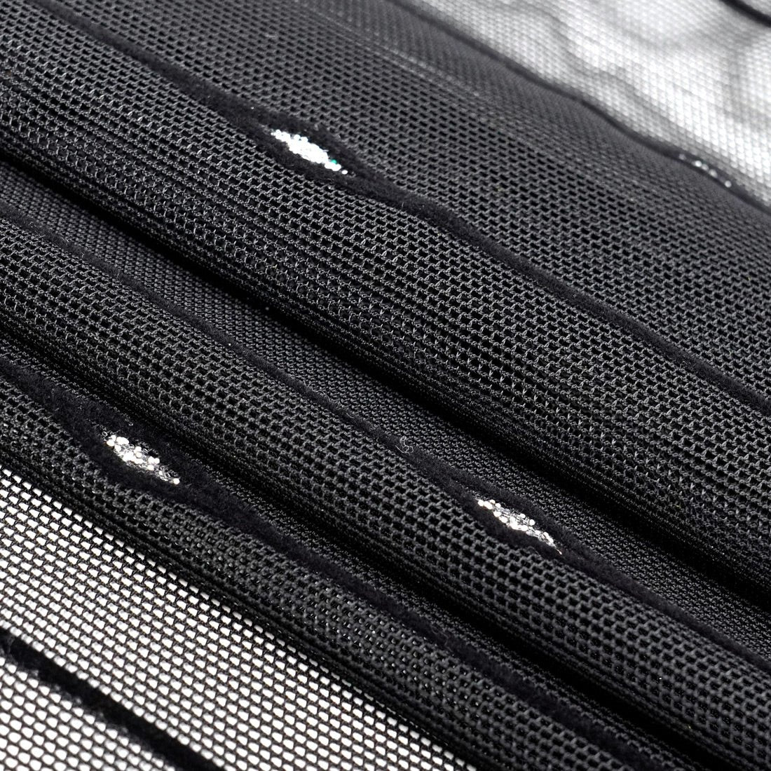 Linear Flocked Stretch Mesh | Blue Moon Fabrics