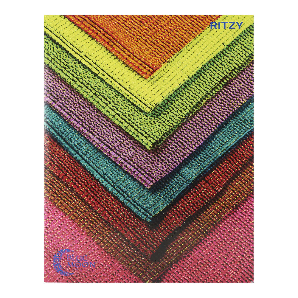 Ritzy Crinkle Nylon Polyester Spandex with Metallic Color Card | Blue