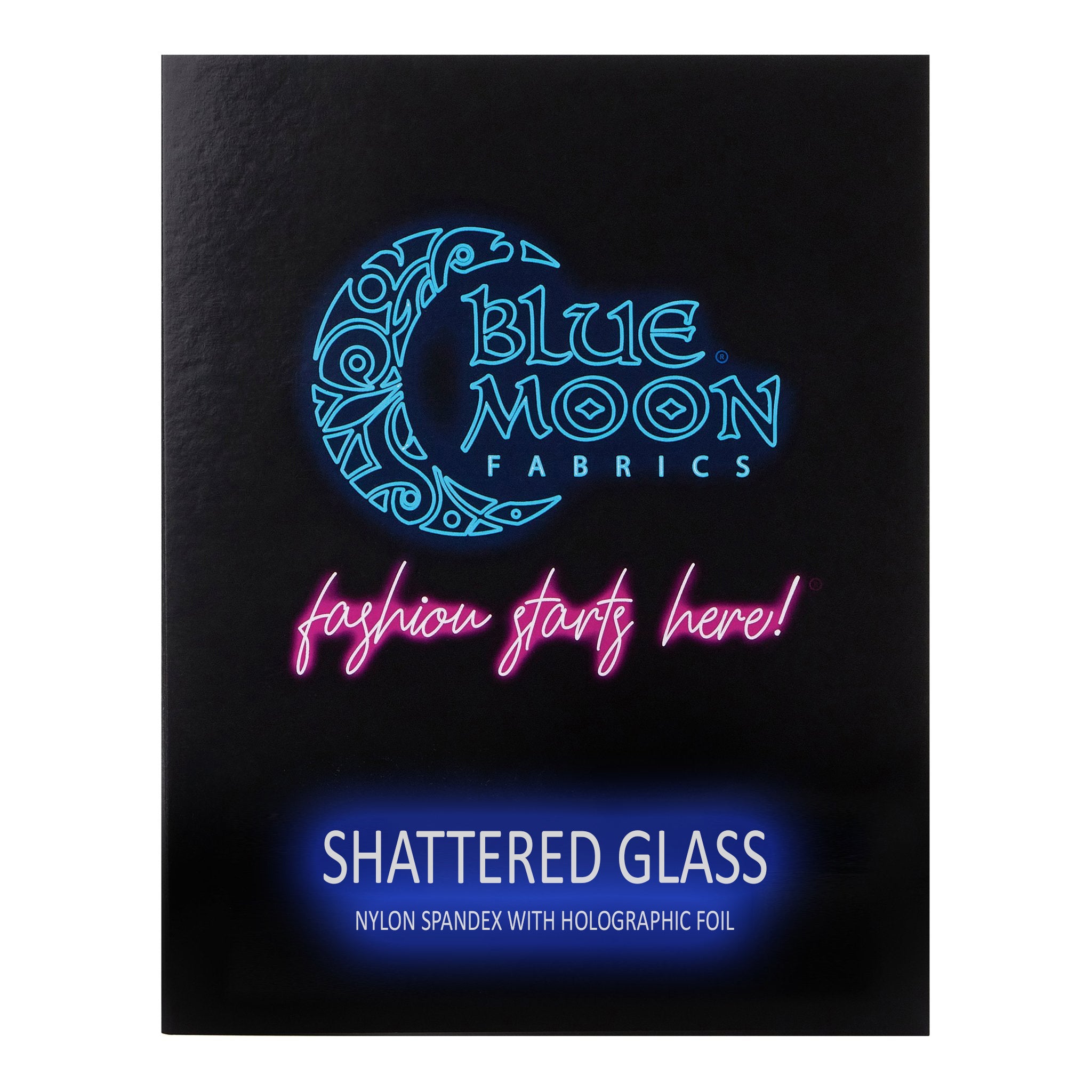 Shattered Glass Foiled Spandex Color Card | Blue Moon Fabrics