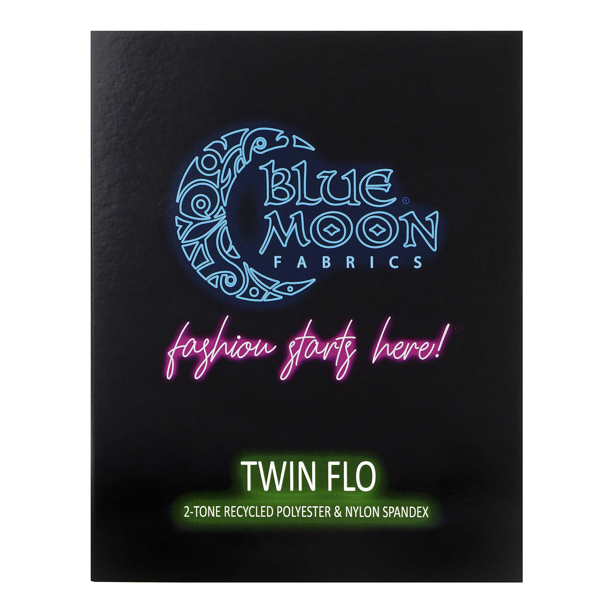 Twin Flo 2-tone Recycled Polyester & Nylon Spandex Color Card | Blue M
