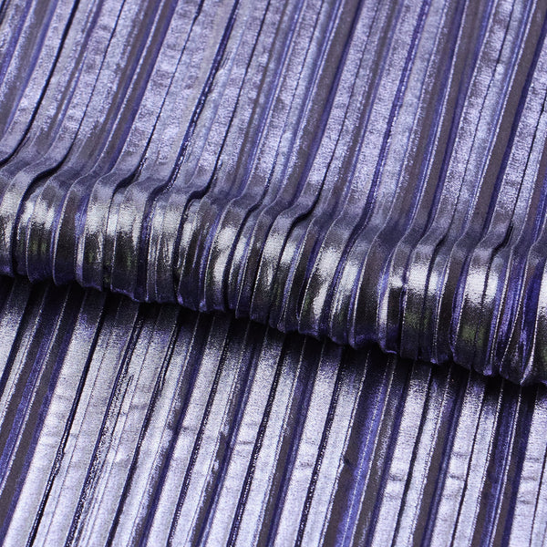Titanium Pleated Polyester Fabric | Blue Moon Fabrics