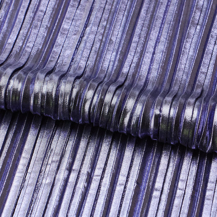 Titanium Pleated Polyester Fabric | Blue Moon Fabrics