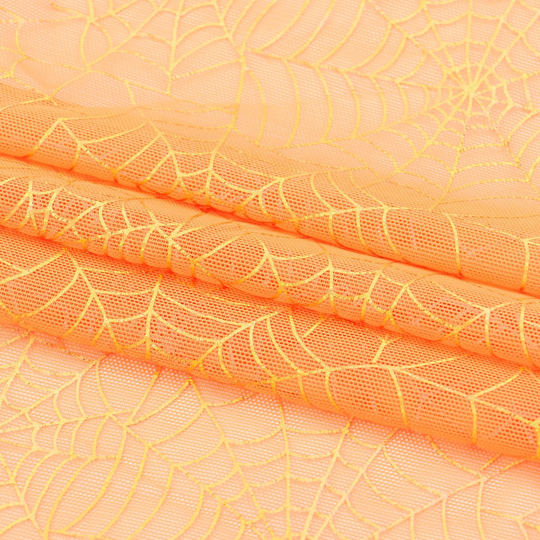 Spiderweb Foiled Mesh Spandex Fabric | Blue Moon Fabrics