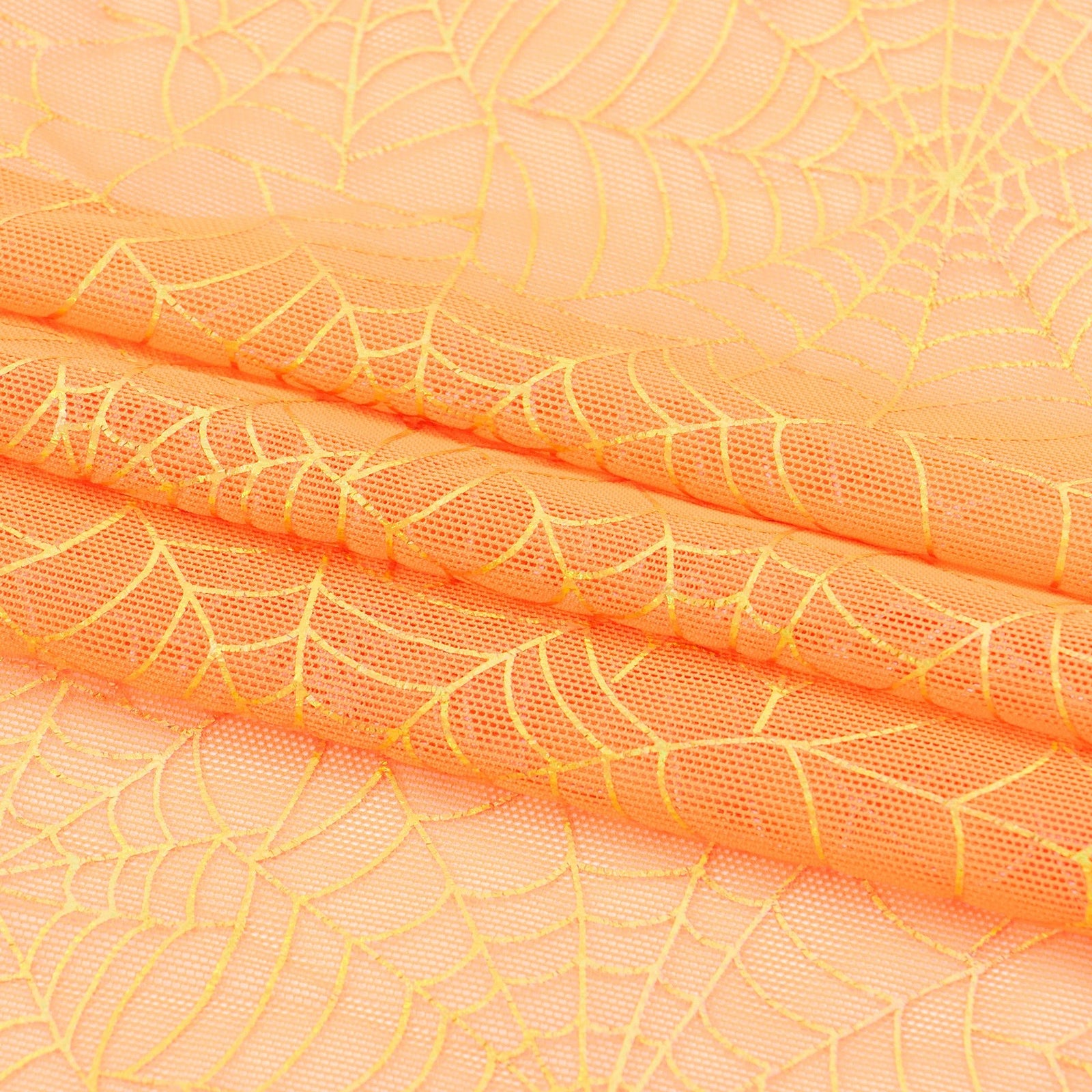 Spiderweb Foiled Mesh Spandex Fabric | Blue Moon Fabrics
