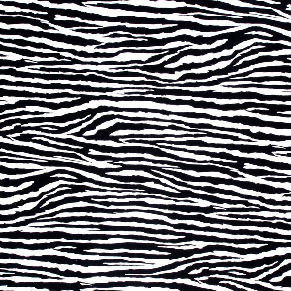 Zebra Stripes Printed Spandex | Blue Moon Fabrics