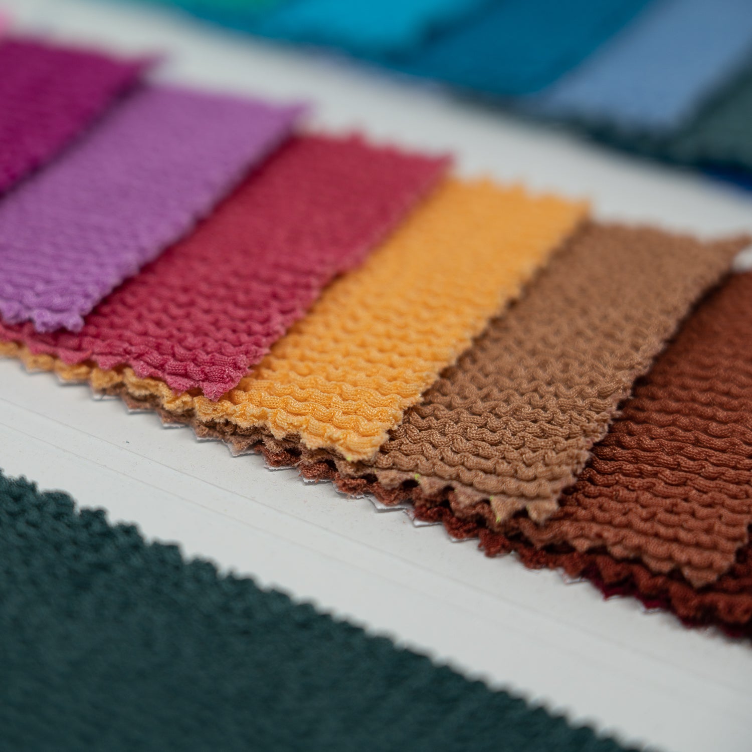 Popcorn Polyester Spandex Jacquard Color Card | Blue Moon Fabrics