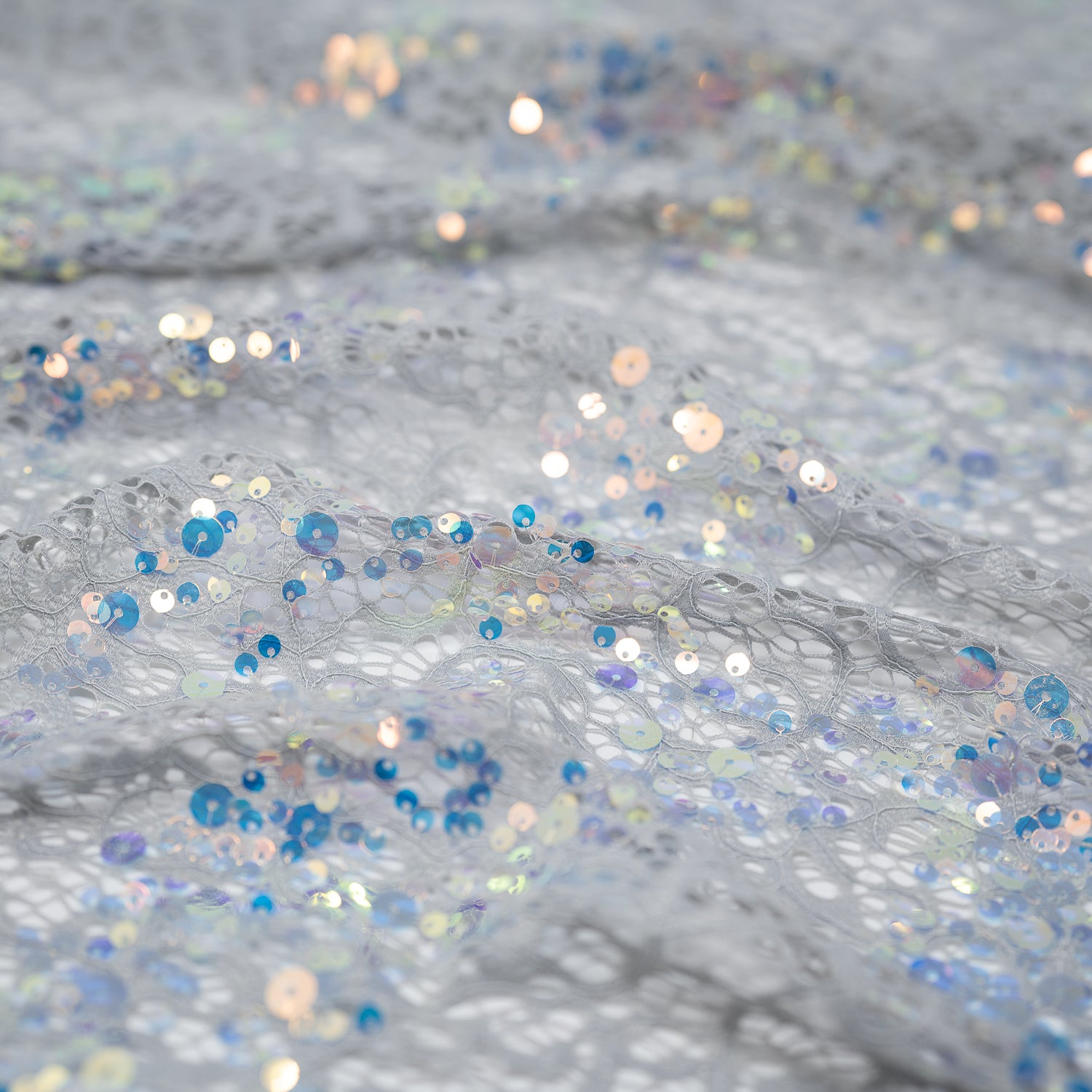 Precious Stretch Lace Sequin Fabric | Blue Moon Fabrics-fabric-blue ...