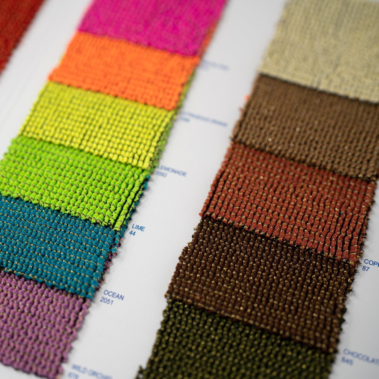 Ritzy Crinkle Nylon Polyester Spandex with Metallic Color Card | Blue