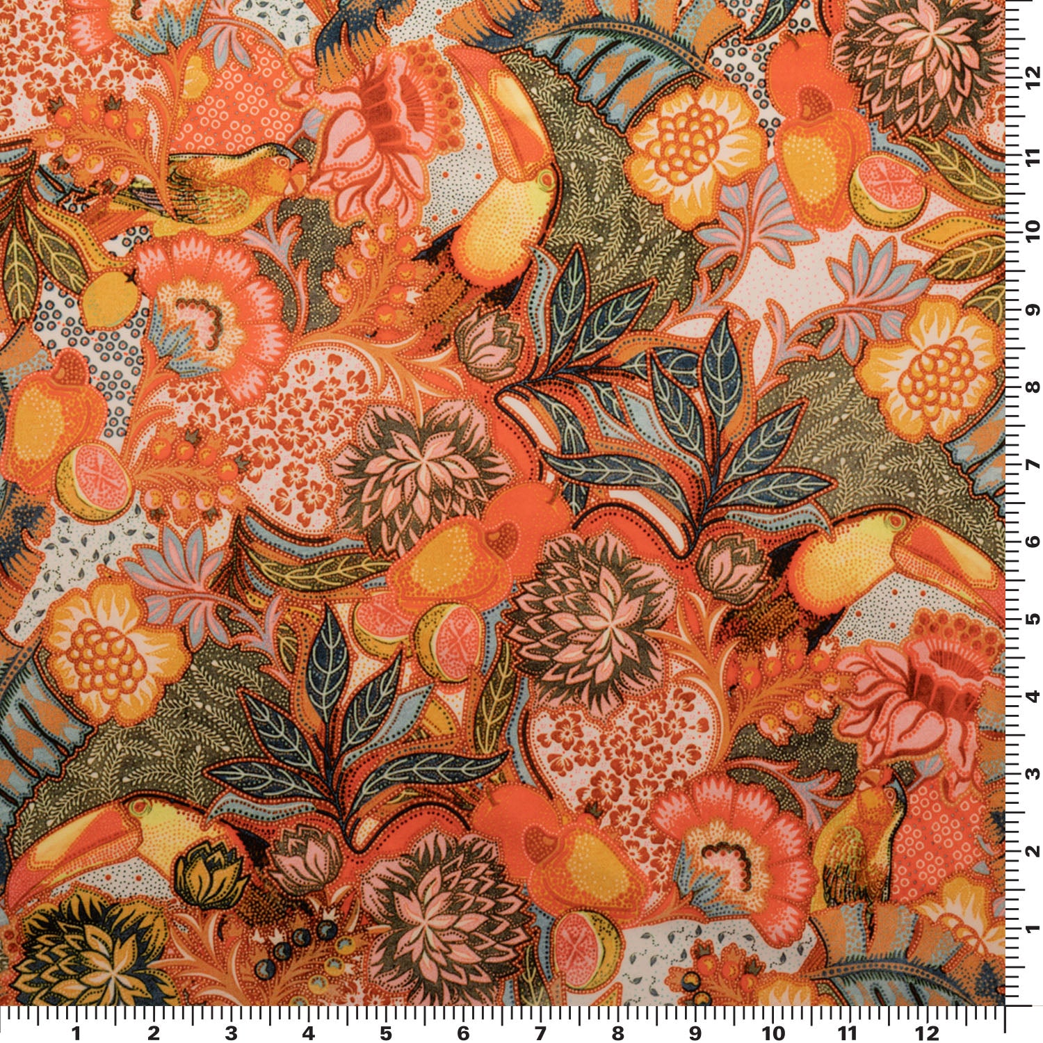 Toucans at Sunset Printed Spandex | Blue Moon Fabrics